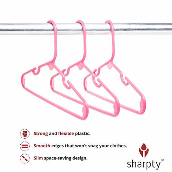 GetUSCart- Sharpty Children's Hangers Plastic, Kids Hangers Ideal for ...