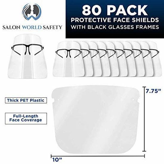 GetUSCart- TCP Global Salon World Safety Face Shields with Black ...