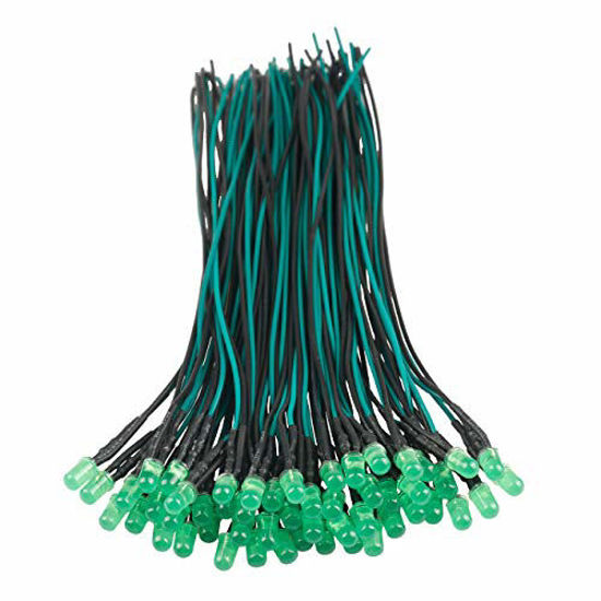 GetUSCart- EDGELEC 50pcs 12 Volt 5mm Green LED Lights Emitting Diodes ...