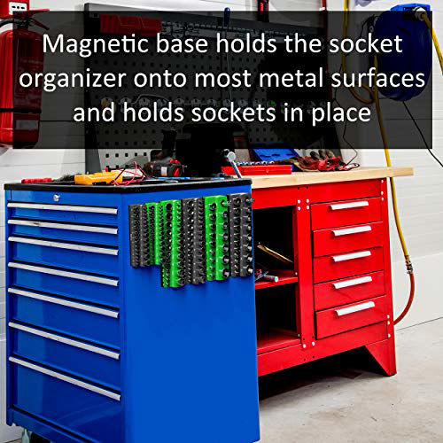 GetUSCart- Magnetic Socket Organizer | 1/4-inch drive | SAE BLUE ...