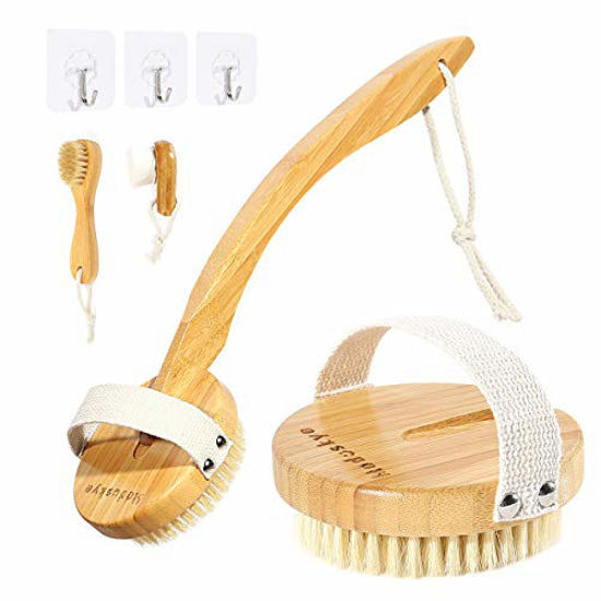 GetUSCart- Wooden Shower Brush, Moduskye Back Brush with Long Handle ...