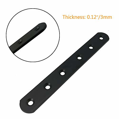 GetUSCart- Alamic Straight Brace Black Straight Corner Brace 20 x 160 ...