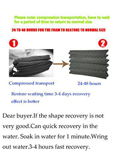 GetUSCart- 48 Pack Acoustic Foam Panel Wedge Studio Soundproofing Wall ...