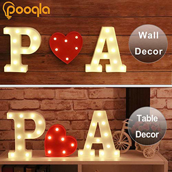 GetUSCart- LED Marquee Letter Lights Alphabet Signs Light Up for Table ...