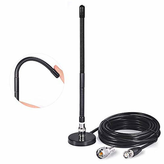 GetUSCart- Bingfu CB Antenna 27MHz CB Radio Antenna Soft Whip Magnetic Base CB Antenna BNC ...