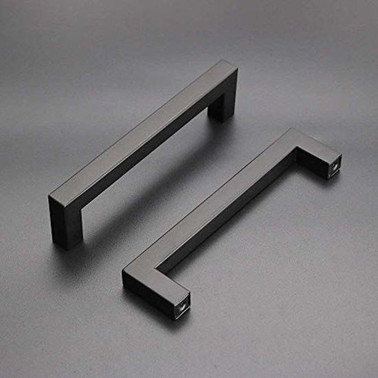 GetUSCart- 50 Pack | Cabinet Handles Black Square Bar Cabinet Pulls ...