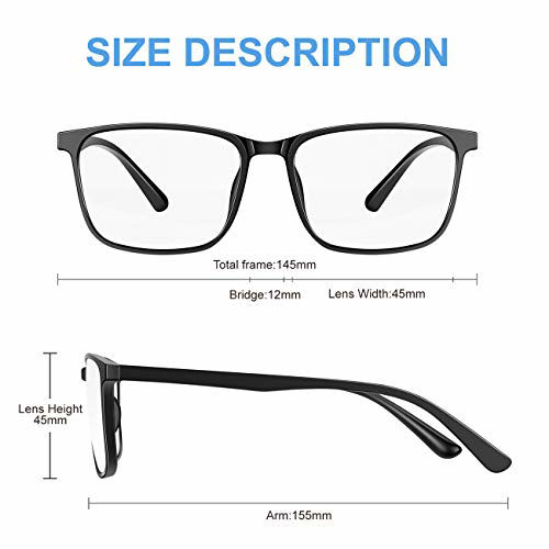 GetUSCart- Tanlys 2 Pack Blue Light Blocking Glasses for Computer Eye ...