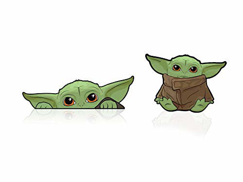 GetUSCart- 4 Pack Baby Yoda Decals Stickers for Car, Window, Laptop ...