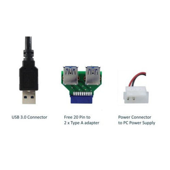 GetUSCart- Sedna - Internal 3 Port USB 3.0 Hub with All in One USB 3.0 ...