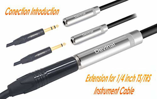 GetUSCart- Devinal XLR Male to 1/4" Female calbe, 3 Pin Male to 6.35mm Socket Audio Cord, XLR ...