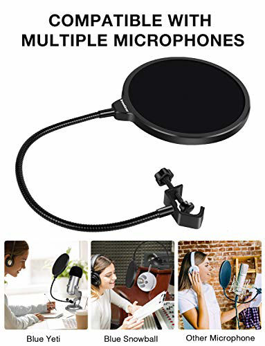 GetUSCart- InnoGear Professional Microphone Pop Filter Mask Shield For ...