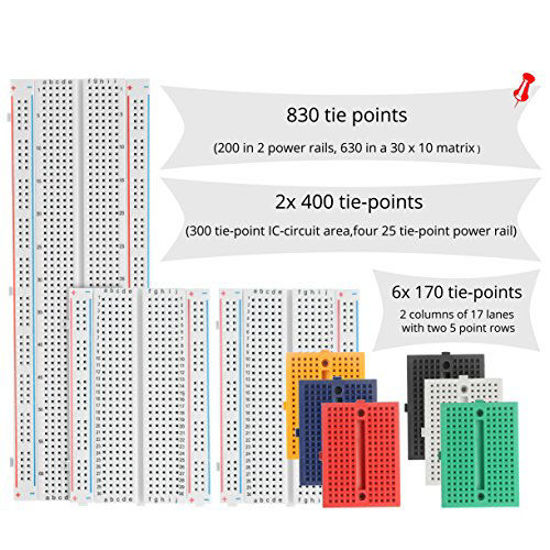 GetUSCart- DEYUE Solderless Prototype Breadboard | 1x830 tie in Point ...