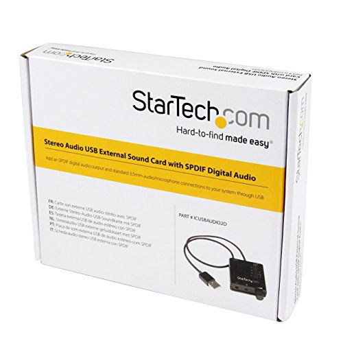 GetUSCart- StarTech.com USB Sound Card w/ SPDIF Digital Audio & Stereo Mic - External Sound Card ...