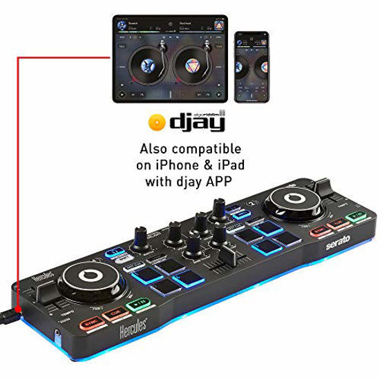 GetUSCart- Hercules DJ DJControl Starlight | Pocket USB DJ Controller with Serato DJ Lite, Touch ...