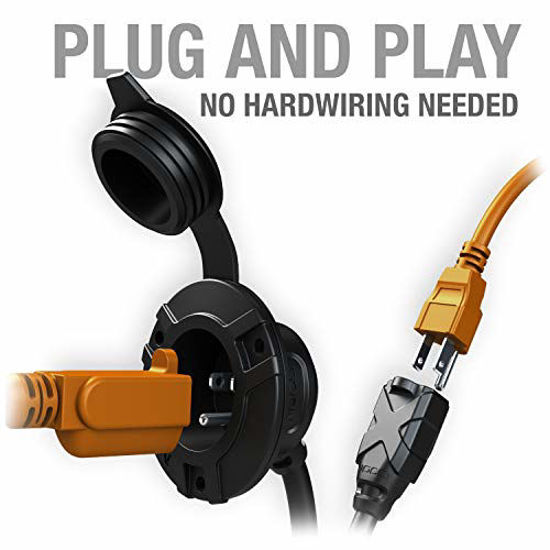 GetUSCart- NOCO GCP1 15 Amp AC Port Plug, 125 Volt Power Inlet Socket ...