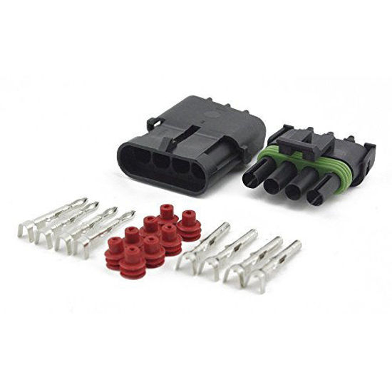 GetUSCart- MUYI 10 Kit 4 Pin Way Waterproof Electrical Connector 2.5mm ...