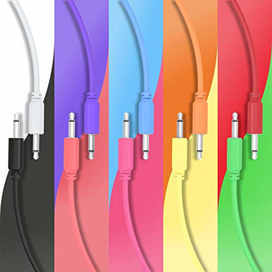 GetUSCart- ExcelValley - 5 Pack - Mono Modular Patch Cables - TS 3.5mm ...