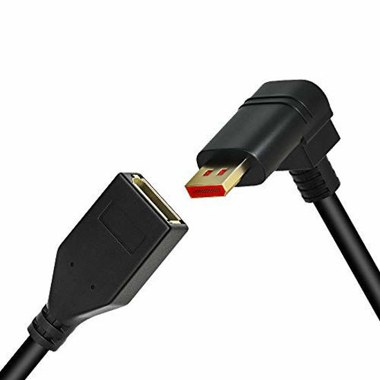 GetUSCart- 8K/60Hz 90 Degree Right Angle Displayport 1.4 Extension ...