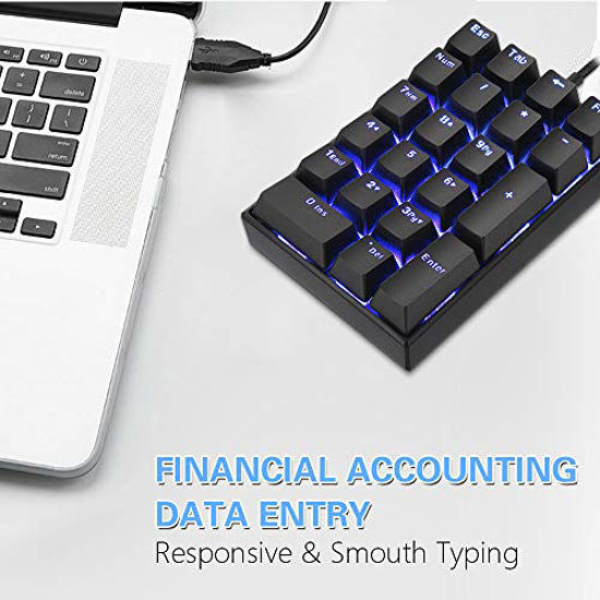 GetUSCart- MOTOSPEED K23 Mechanical Numeric Keypad Red Switch Wired 21 ...