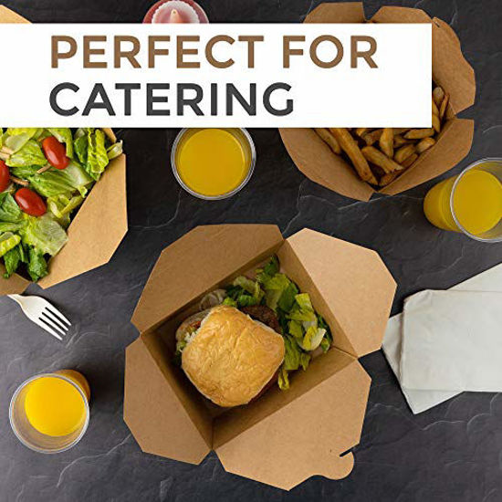 GetUSCart- Take Out Food Containers Microwaveable Kraft Brown Take Out ...