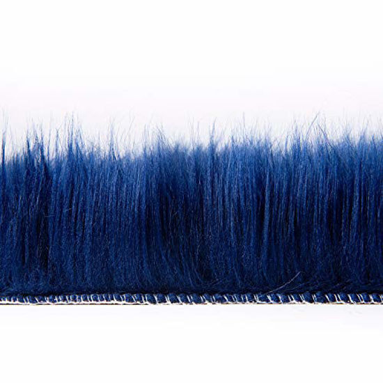 GetUSCart- Ashler Soft Faux Rectangle Fur Chair Couch Cover Navy Blue ...