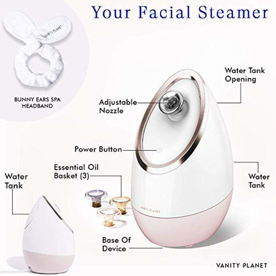 GetUSCart- Vanity Planet Aira Ionic Facial Steamer (Rose Gold) - Pore ...