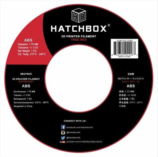 GetUSCart- HATCHBOX ABS 3D Printer Filament, Dimensional Accuracy +/- 0 ...