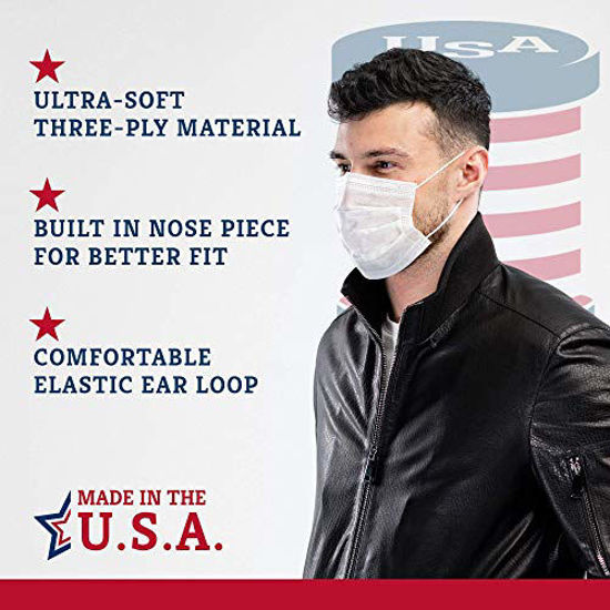 GetUSCart- MADE IN USA -ASTM Level 3 - Disposable Face Masks - 3-ply ...