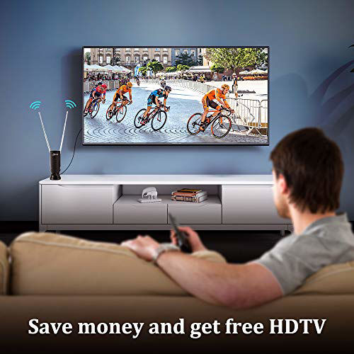 GetUSCart- HIDB Portable TV Antenna, 50 Miles Range for Free-to-air ...