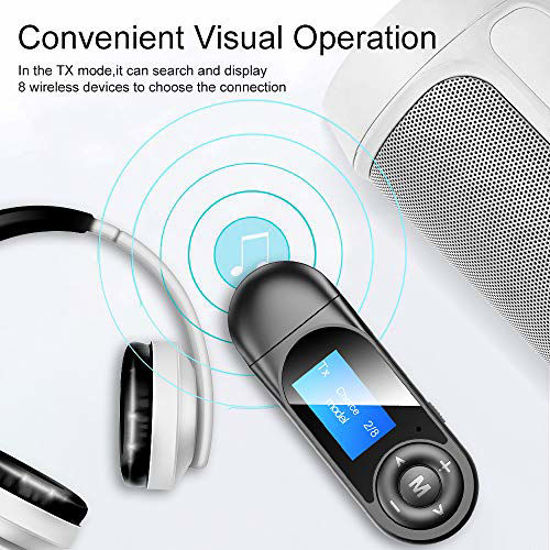 GetUSCart- Bluetooth 5.0 Transmitter Receiver 2 in 1 Portable Visual ...