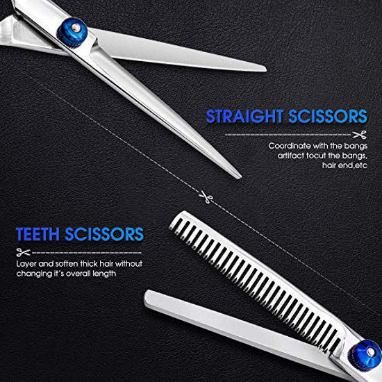 GetUSCart- Hair Cutting Scissors Kits, 10 Pcs Stainless Steel ...