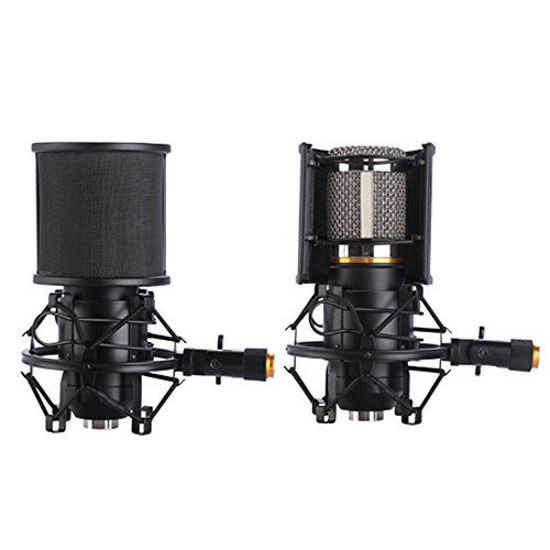 GetUSCart- Microphone Shock Mount with Pop Filter, Mic Anti-Vibration ...