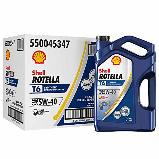 GetUSCart- Shell Rotella T6 Full Synthetic 5W-40 Diesel Engine Oil (1 ...