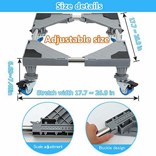 GetUSCart- Multi-Functional Furniture Dolly Roller Base Adjustable ...