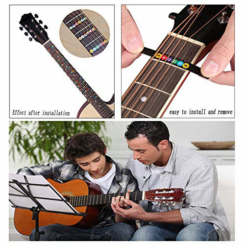 GetUSCart- Guitar Fretboard Stickers, Kimlong Color Coded Note Decals ...