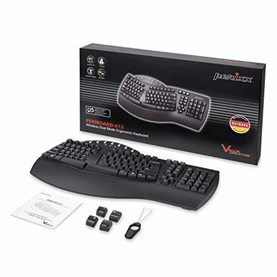 GetUSCart- Perixx Periboard-612 Wireless Ergonomic Split Keyboard with ...