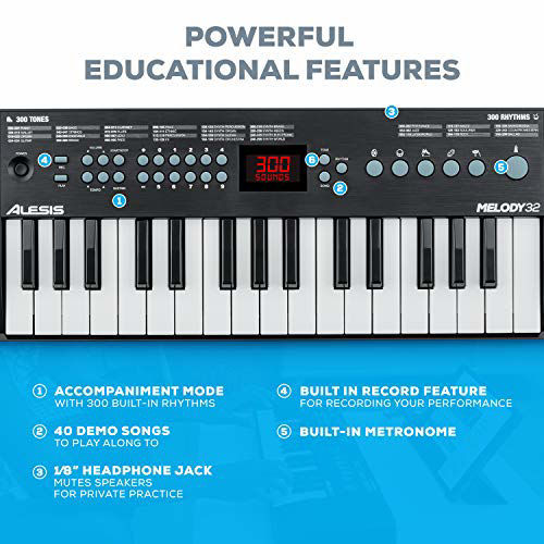 GetUSCart- Alesis Melody 32 - Portable 32 Key Mini Digital Piano ...