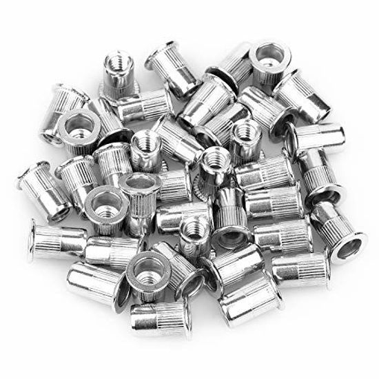 GetUSCart- 40Pcs 1/4?-20 Rivet Nuts Stainless Steel Threaded Insert Nut ...