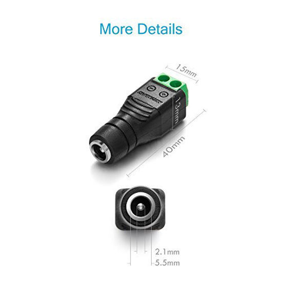 GetUSCart- Chanzon (10 x Female) 12V DC Power Connector 5.5mm x 2.1mm ...