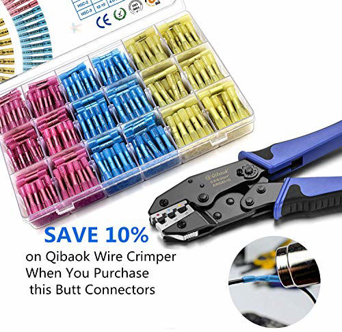 GetUSCart- 660 PCS Heat Shrink Butt Connectors Qibaok Crimp Electrical Wire Connector Waterproof ...