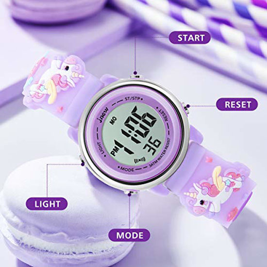 GetUSCart- Kids Watches Girl Watches Ages 3-12 Sports Waterproof 3D ...