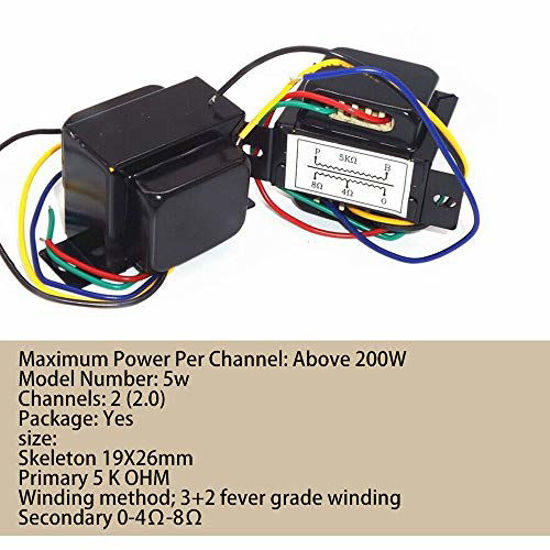 GetUSCart- Acxico 1Pcs 5K 5W Single-Ended Output Audio Transformers 6P1 ...
