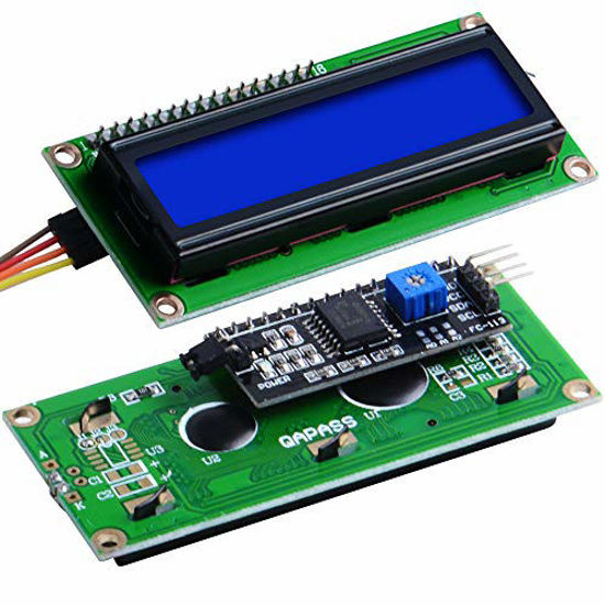 GetUSCart- GeeekPi 2-Pack I2C 1602 LCD Display Module 16X2 Character Serial Blue Backlight LCD ...