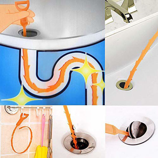 GetUSCart- 3 Pack 25 Inch Hair snake Tool Drain Opener Hair Clog ...