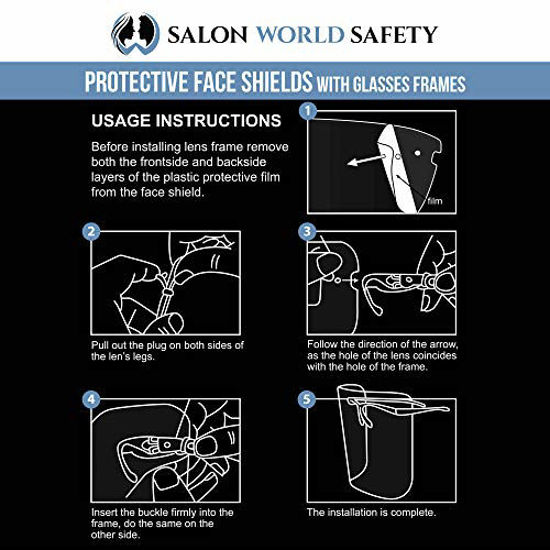 GetUSCart- TCP Global Salon World Safety Face Shields with Black ...
