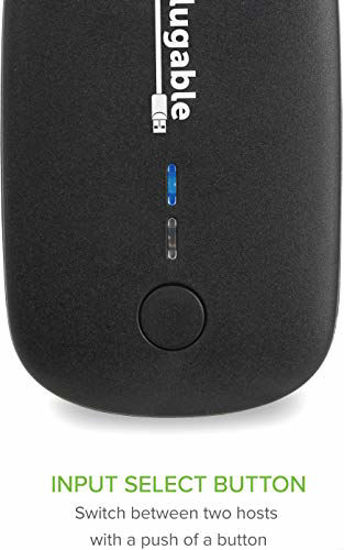 GetUSCart- Plugable USB 2.0 Switch for One-Button USB Device Port Sharing Between Two Computers ...