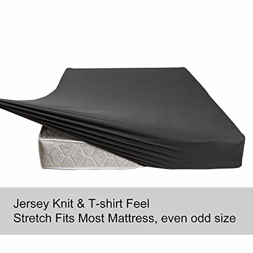 GetUSCart- Stretch Twin Size Fitted Sheet Only - 4-Way Stretchy Jersey ...