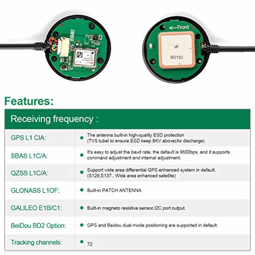 GetUSCart- GPS Compass Module+ NEO-M8N+ GPS BDS Module Precision APM ...