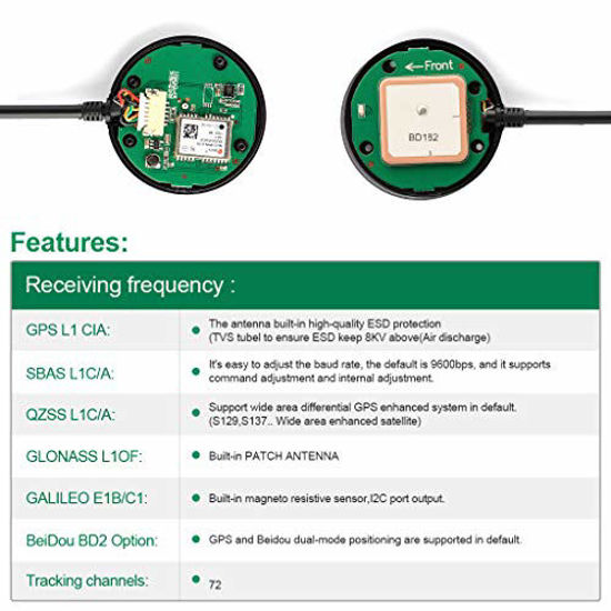 GetUSCart- GPS Compass Module+ NEO-M8N+ GPS BDS Module Precision APM Drone Control, GPS Receiver ...