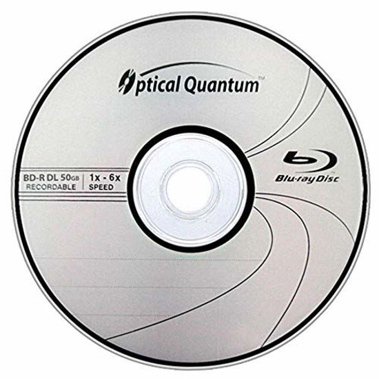 GetUSCart- Optical Quantum 50 GB 6X Blu-ray Double Layer Recordable Disc BD-R DL Logo Top, 50 ...